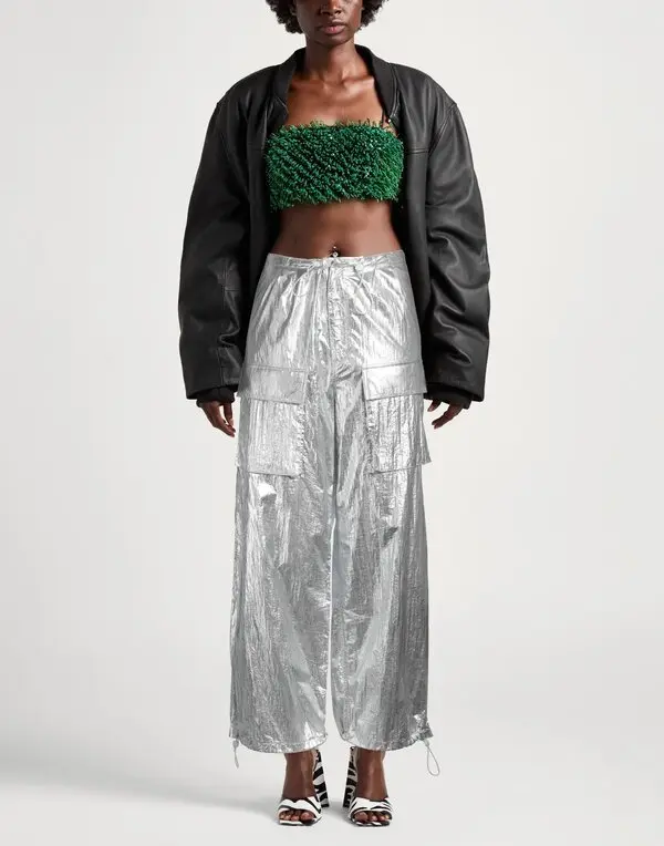 MAISON MARGIELA Metallic Cargo Pants - Gray