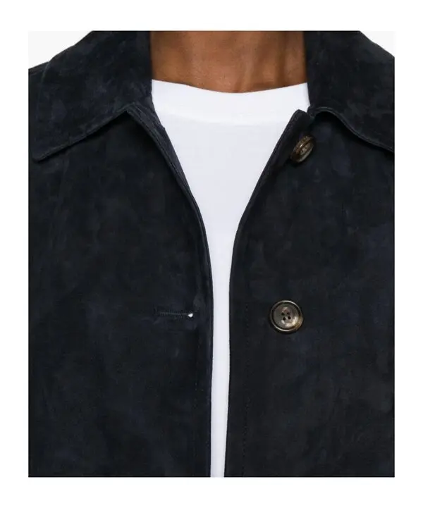Max Mara Long-sleeved Leather Jacket
