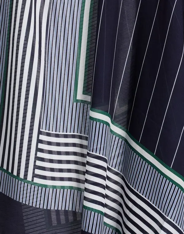 Rag & Bone Striped Square Scarf - Black