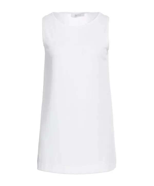 Max Mara Solid Sleeveless T-shirt - White