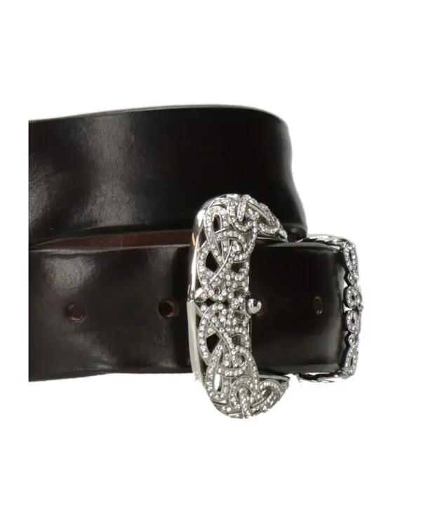 Orciani Rhinestone-embellished Buckle Belt