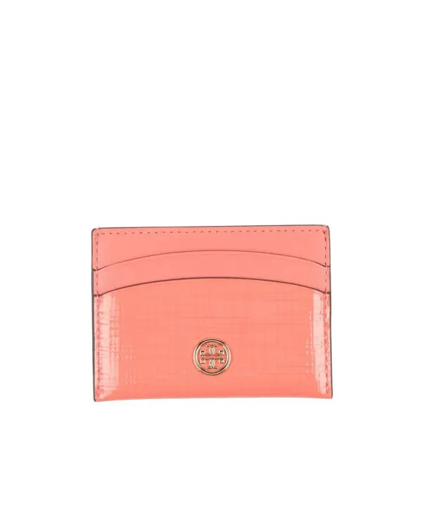 Tory Burch Patent-effect Cardholder - Pink