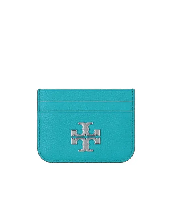 Tory Burch Pebbled-leather Cardholder - Green