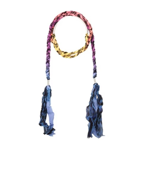 Isabel Marant Étoile Metal Georgette Tie Necklace - Blue