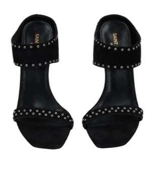 Saint Laurent Solid Color Square-toe High Heels