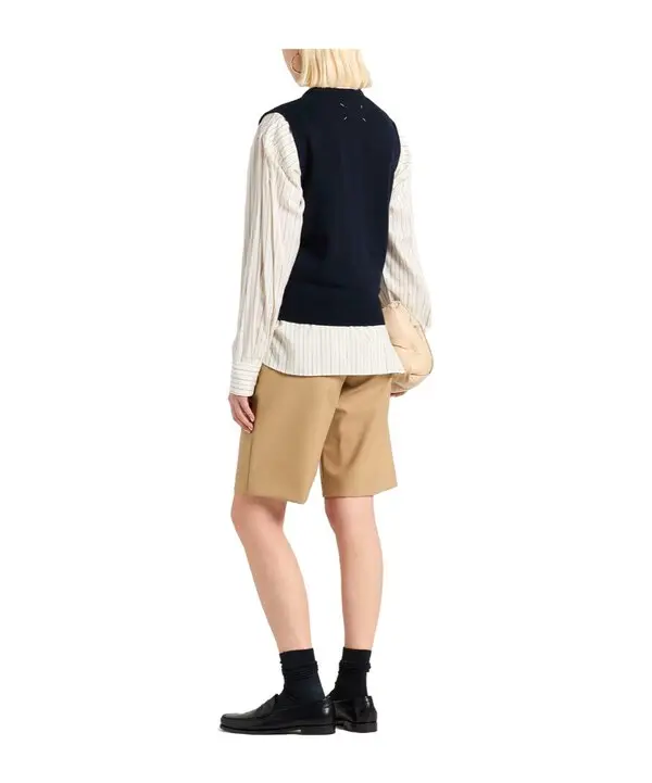 MAISON MARGIELA Lightweight Knit V-neck Sleeveless Top
