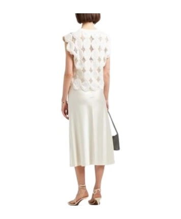 Brunello Cucinelli Short-sleeved V-neck Knitted Top
