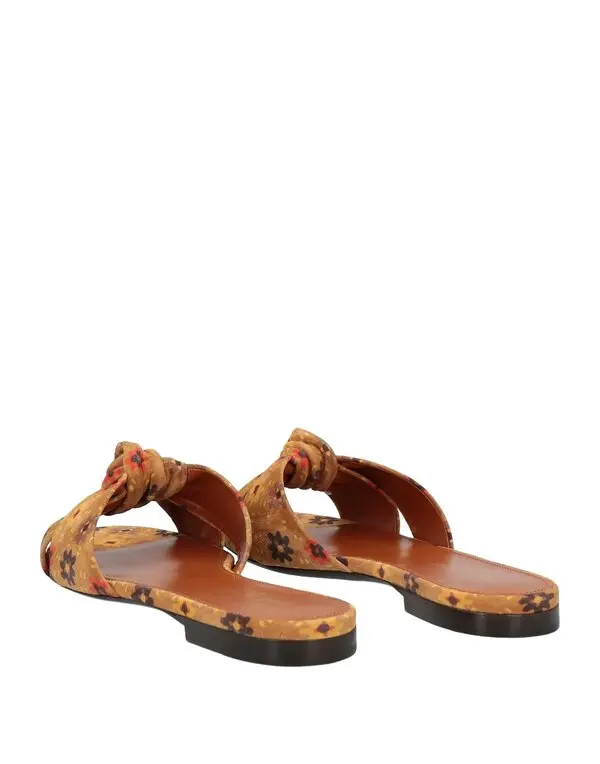 Saint Laurent Floral Print Bow Leather Sandals
