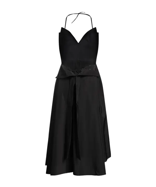 MAISON MARGIELA Sleeveless Ruffle Dress - Black