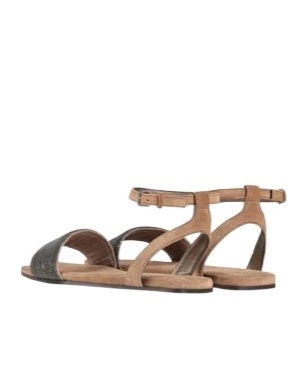 Brunello Cucinelli Square-toe Suede Sandals