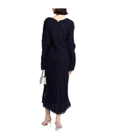 Marni Solid Color Long Sleeve Dress