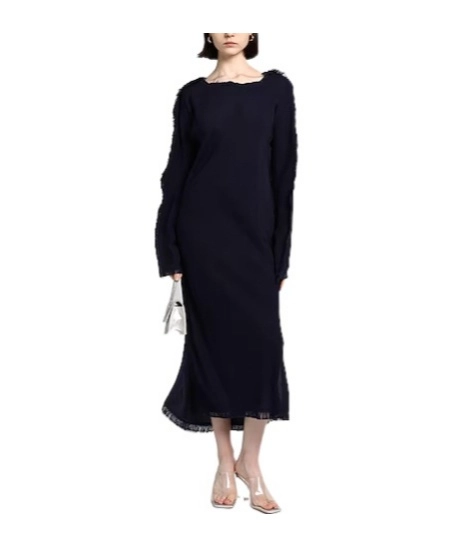 Marni Solid Color Long Sleeve Dress