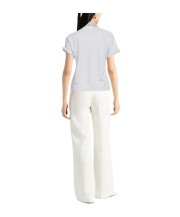 Brunello Cucinelli Solid-color Lace Short-sleeved Polo Top