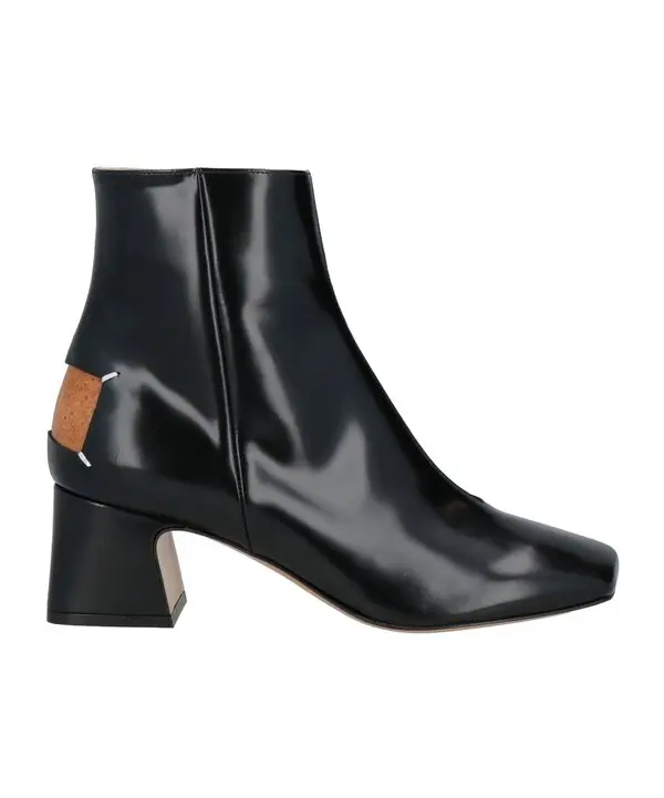 MAISON MARGIELA Square-toe Ankle Boots In Smooth Leather - Black