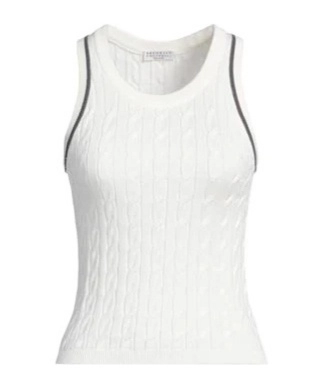 Brunello Cucinelli Solid-color Sleeveless Knitted Top