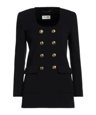 Saint Laurent Solid-color Lapel Suit Jacket