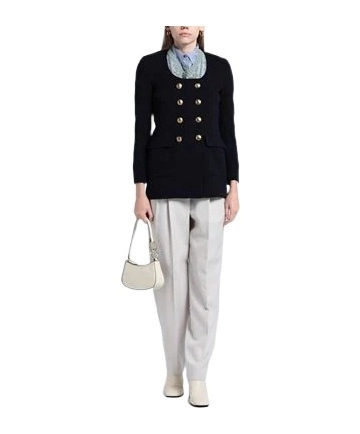 Saint Laurent Solid-color Lapel Suit Jacket