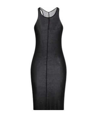 Rick Owens Simple Sleeveless T-shirt Dress - Black