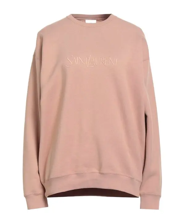 Saint Laurent Solid Color Crew Neck Sweatshirt