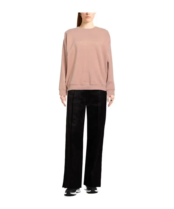 Saint Laurent Solid Color Crew Neck Sweatshirt