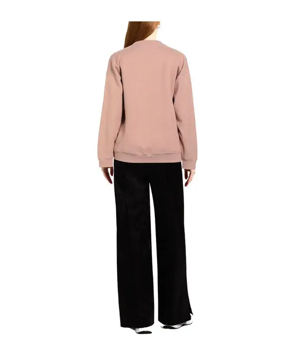 Saint Laurent Solid Color Crew Neck Sweatshirt