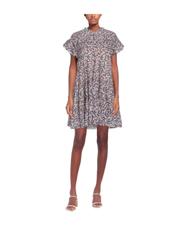 Isabel Marant Étoile Multicolored Short-sleeve Crew Neck Dress