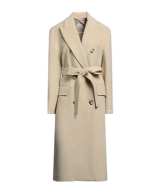 Sportmax Long Solid Felt Trench Coat