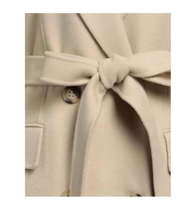Sportmax Long Solid Felt Trench Coat