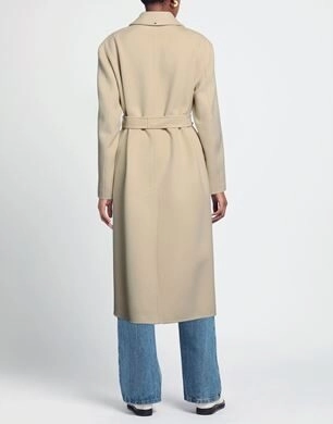 Sportmax Long Solid Felt Trench Coat