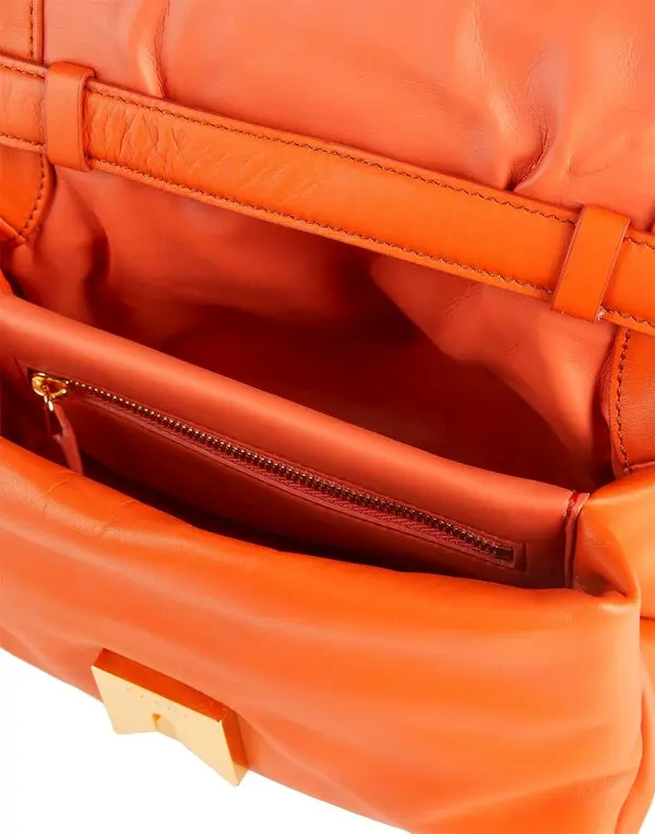 Marni Solid Color Leather Shoulder Bag