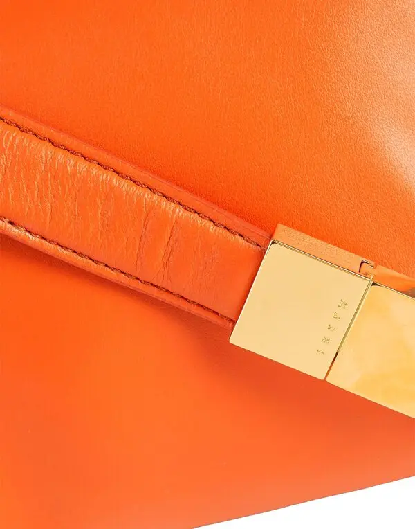 Marni Solid Color Leather Shoulder Bag