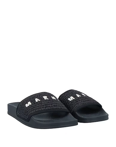 Marni Woven Raffia Pool Slides