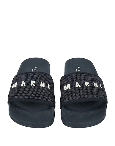 Marni Woven Raffia Pool Slides