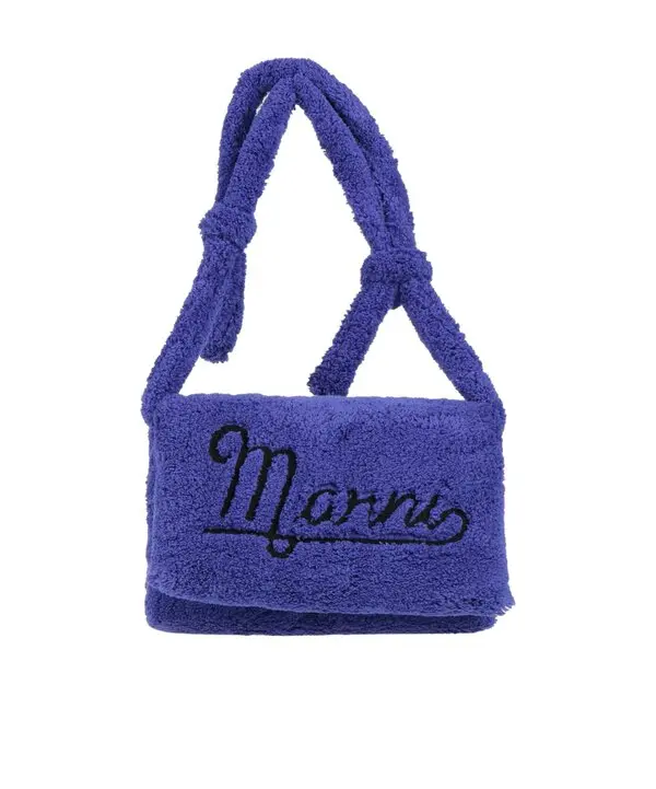 Marni Large Suede Bag - Blue