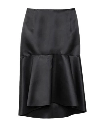Balenciaga Satin Midi Skirt