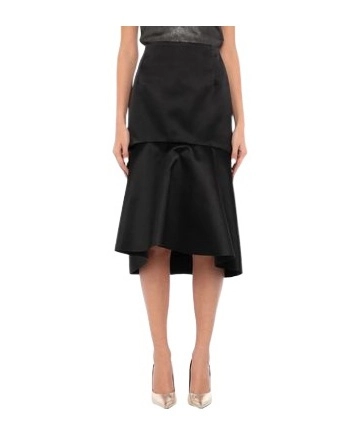 Balenciaga Satin Midi Skirt
