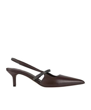 Brunello Cucinelli Two-tone Pointed-toe High Heels - Black