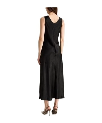 Max Mara Satin-finish Sleeveless Maxi Dress - Black