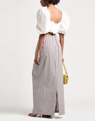 Brunello Cucinelli Pleated Vertical-stripe High-waist Midi Skirt