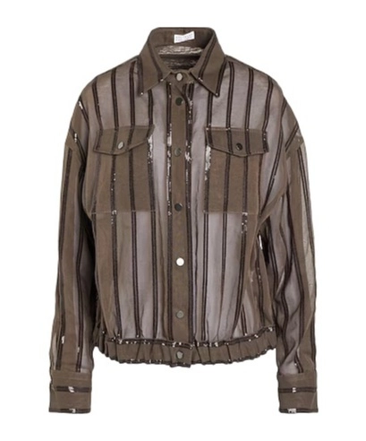 Brunello Cucinelli Sequined Single-breasted Jacket