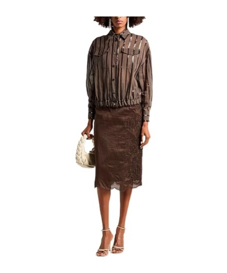 Brunello Cucinelli Sequined Single-breasted Jacket