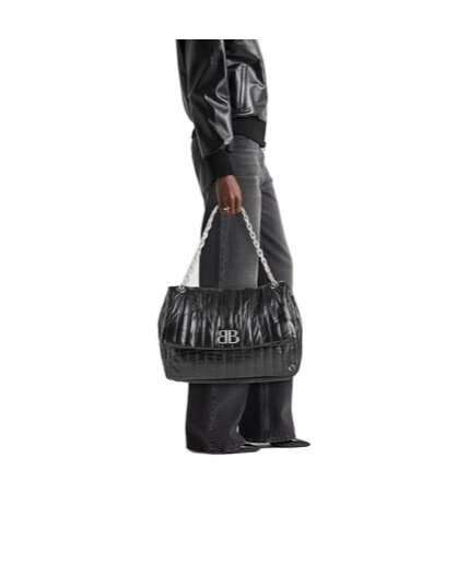 Balenciaga Large Solid Quilted Flap Bag