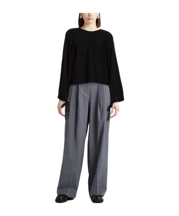 Max Mara Cropped Round-neck Top - Black