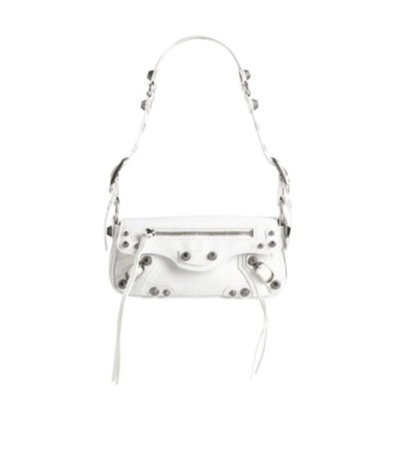 Balenciaga Leather Baguette Bag - White
