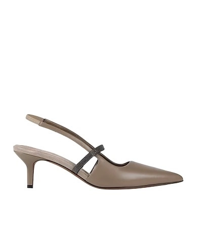 Brunello Cucinelli Two-tone Pointed-toe Stilettos - Gray