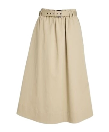 Brunello Cucinelli Solid Color Stretch Twill Skirt