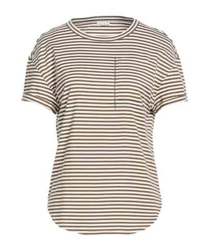 Brunello Cucinelli Casual Striped T-shirt - Nude