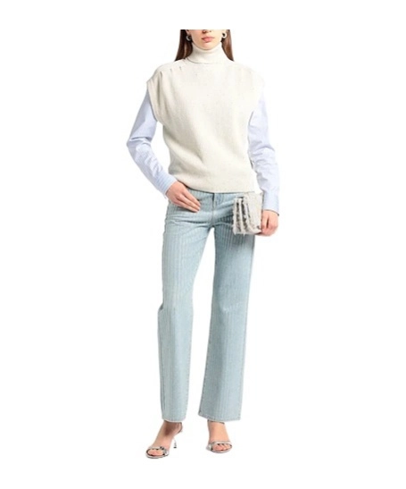 Brunello Cucinelli Sequined Knit Turtleneck - White