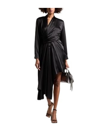 Balenciaga Satin Flare Dress