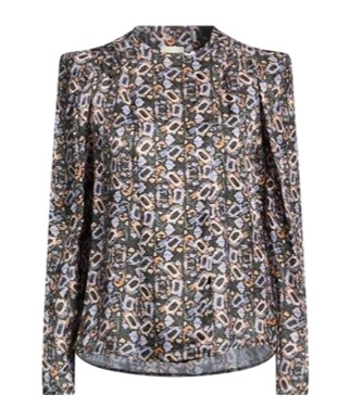 Isabel Marant Étoile Satin Pattern Blouse - Gray
